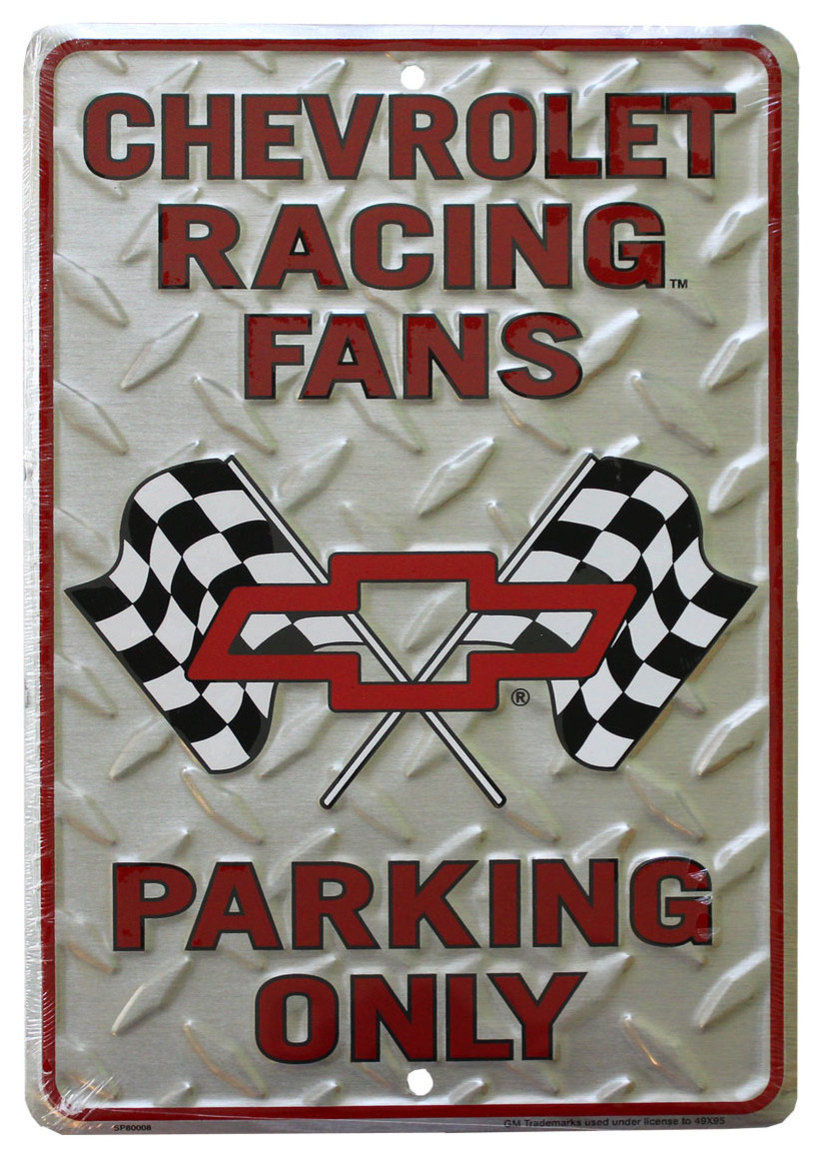 Chevy Racing Fans Parking Sign - Contemporary - Novelty Signs - by ...