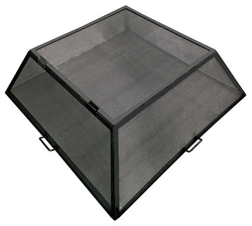Master Flame Fire Pit Screen, Hinged Access, Stainless Steel, 30"x30 ...