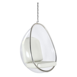 Modern Classics Balloon Hanging Chair, White, 50"H x 41"W x 32"D ...