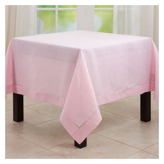 Tablecloth With Hemstitched Border Design, 90"x90" - Contemporary ...