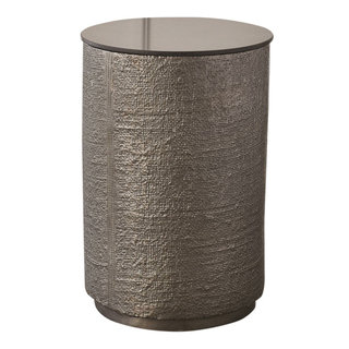 Hemp Etched Barrel Table - Contemporary - Side Tables And End Tables ...