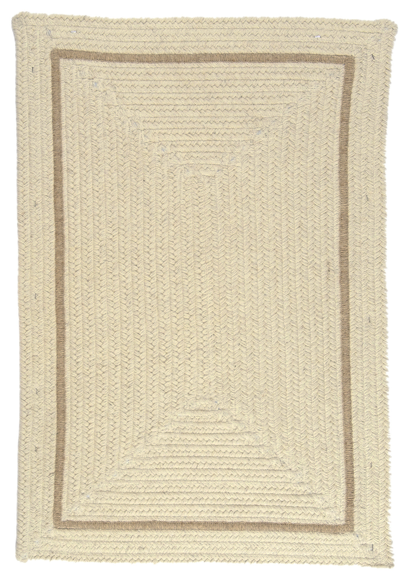 Shear Natural Canvas 11' Square, Square, Braided Rug - Farmhouse - Area ...