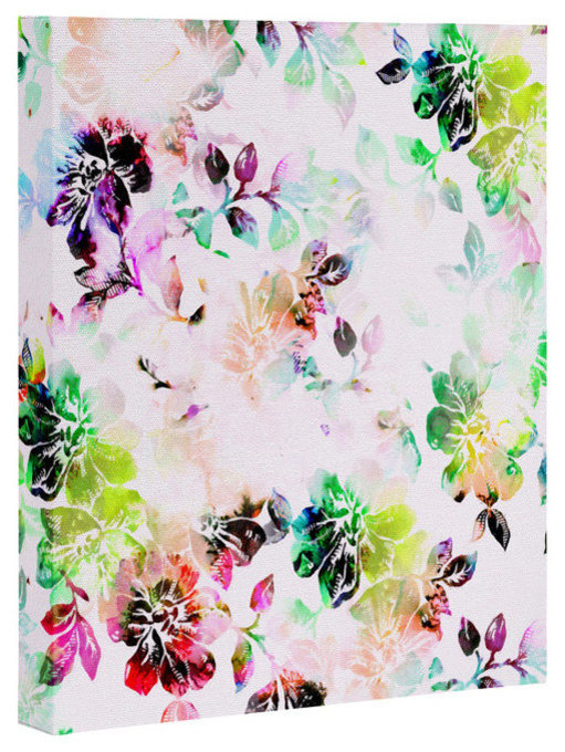 Deny Designs Cayenablanca Romantic Flowers Art Canvas, 16x20 ...