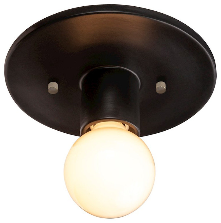 Justice Design Radiance Stepped Discus Flush, Carbon/Black CER-6285-CRB ...