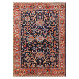 Ahgly Company Indoor Rectangle Mid-Century Modern Area Rugs, 5' x 7', 2 ...