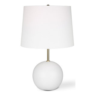 22" Coastal Gold Sphere Table Lamp - Transitional - Table Lamps - by ...
