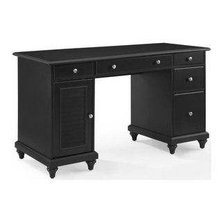 Palmetto Computer Desk Black - Traditional - Desks And Hutches - by ...