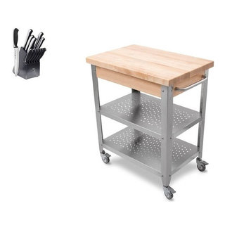 John Boos CUCE Cart & Henckels Knife Set, 30x20 - Transitional ...