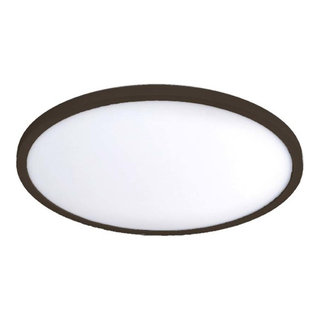 Round LED 15" Flush Mount 3000K, Bronze - Transitional - Flush-mount ...