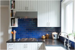 Grout color for cobalt blue tiles