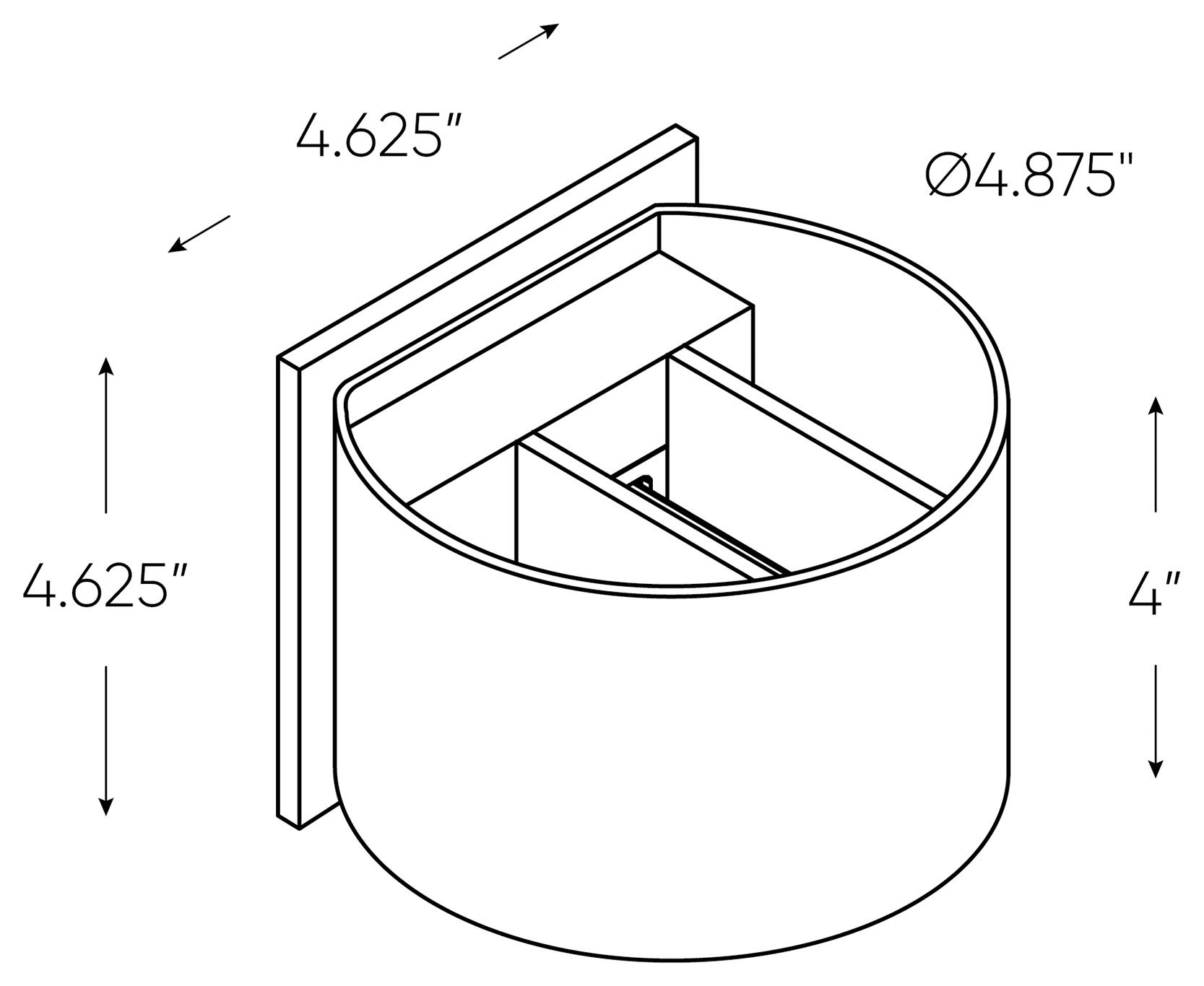 DALS Round Directional LED Wall Sconce, Black - Modern - Outdoor Wall ...