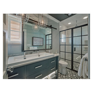 Transitional Bay Front Family Home - Transitional - Bathroom ...