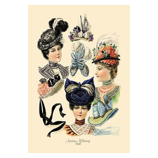 Spring Millinery #1, 20" x 30" - Traditional - Prints And Posters - by ...