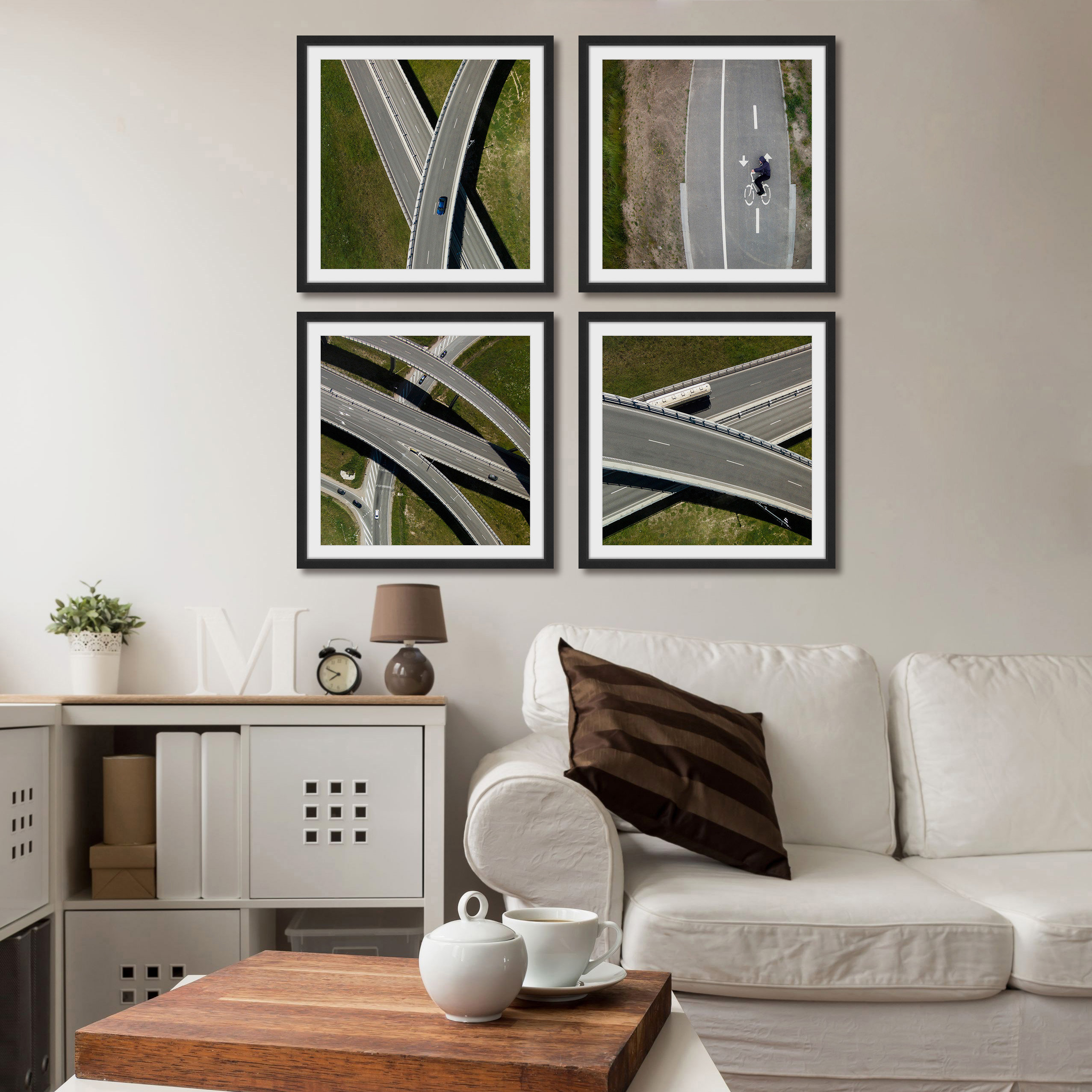 Crossovers Quadriptych, 36x36 - Contemporary - Prints And Posters - by ...