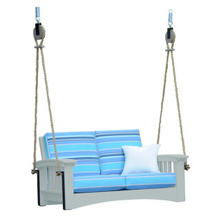 Cypress Mission Lounge Rope Swing - Contemporary - Porch Swings - by ...