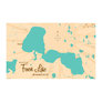 Lakebound Forest Lake Minnesota Map Art Print, 30"x45" - Contemporary ...