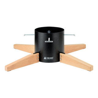 Tree Nest Christmas Tree Stand Base for 10ft Real Trees, Large, Black ...