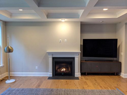 Ideas to Balance an off center TV in a "nook"