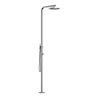 "Classy" Free Standing Shower Column- Hot and Cold, Hand Spray and Hose ...