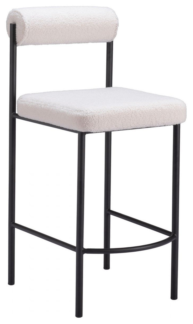 Livorno Counter Stool, Set of 2, Ivory - Transitional - Bar Stools And ...