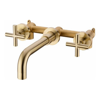 Wasser™ Dual Handle Solid Brass Bathroom Faucet - Contemporary ...