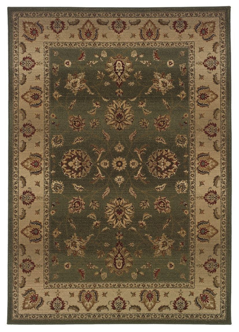 Oriental Weavers Sphinx Genesis Traditional Green Rug, 6'7"x9'1 ...