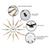 Celeste Light Wood 24" Sunburst Wall Clock - Midcentury - Wall Clocks - by Infinity Instruments ...