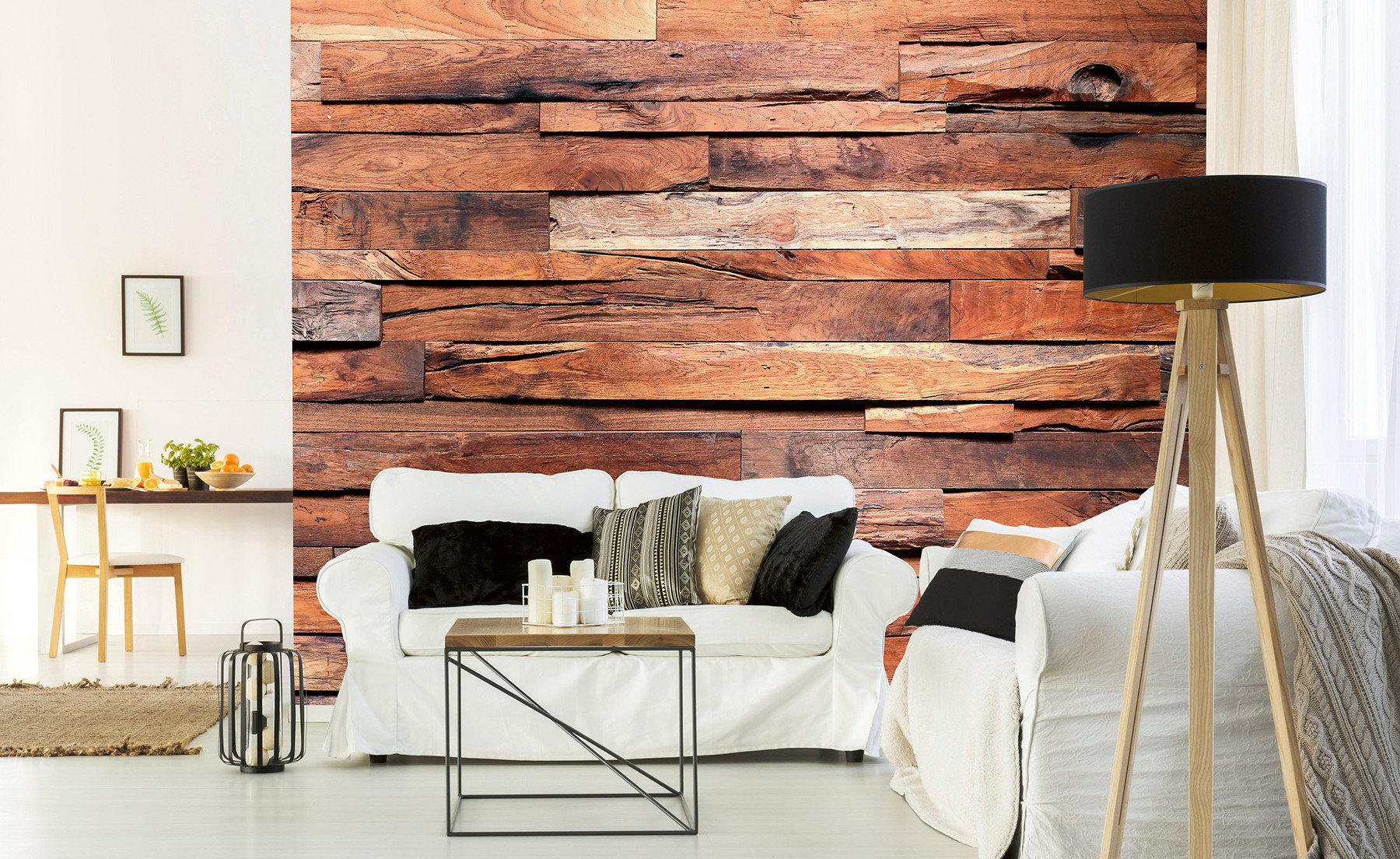 Wooden Wall Wall Mural - Rustic - Wallpaper - by Brewster Home Fashions ...