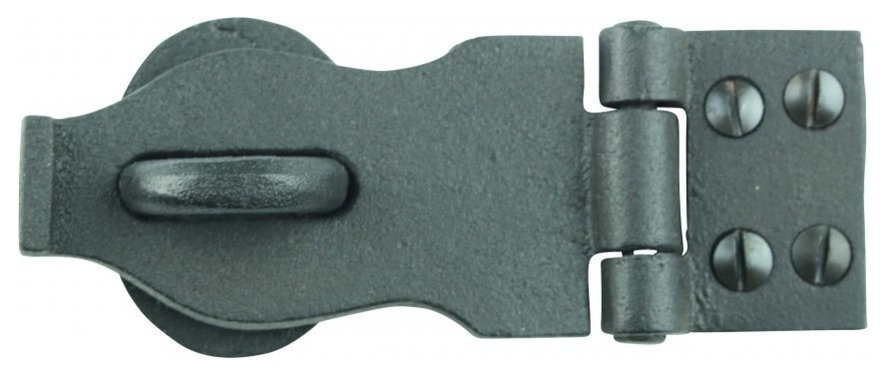 Black Wrought Iron Hasp Lock 4"x1.75" Rust Resistant Pack of 2 ...