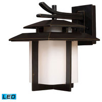 13 Inch 9.5W 1 LED Rectangular Outdoor Wall Lantern - Mission Style ...