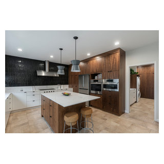 Contemporary Kitchen with Hidden Laundry Room - Contemporary - Kitchen ...