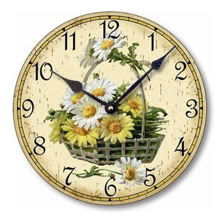 Vintage-Style Victorian Daisy Wall Wall Clock, 12 Inch Diameter ...