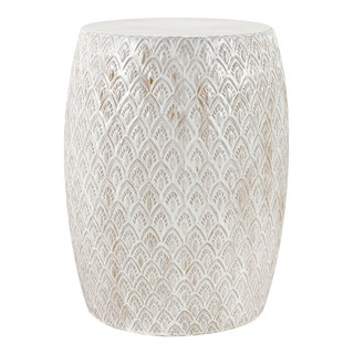 Elk Home Stool, Ceramic Finish - Farmhouse - Accent And Garden Stools ...