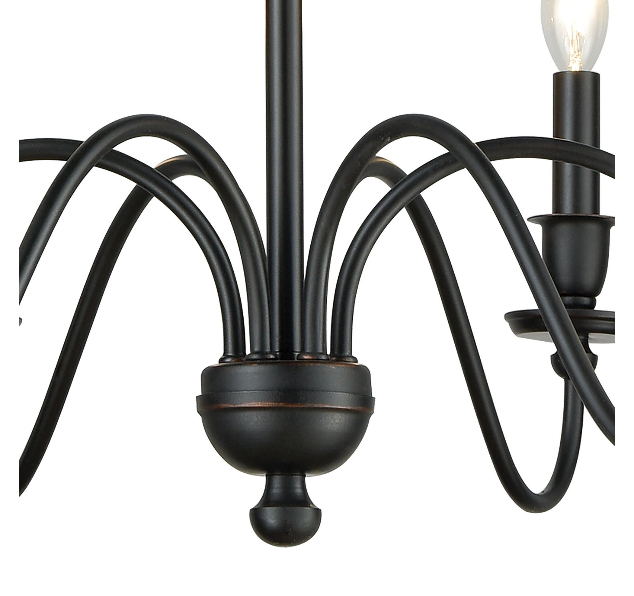 Collins 6-Light Chandelier, Matte Black - Traditional - Chandeliers ...