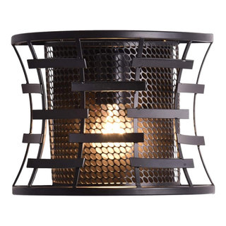 Rustic Industrial Net Mesh Wall Sconce Light Fixture - Industrial ...