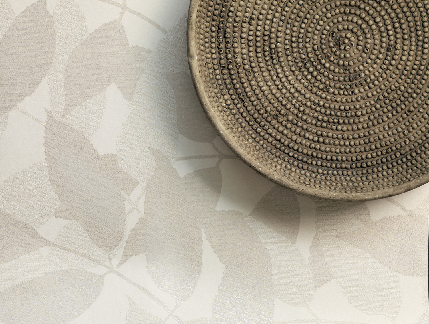 Transitional Metallic Overleaf Wallpaper, Sample - Contemporary ...