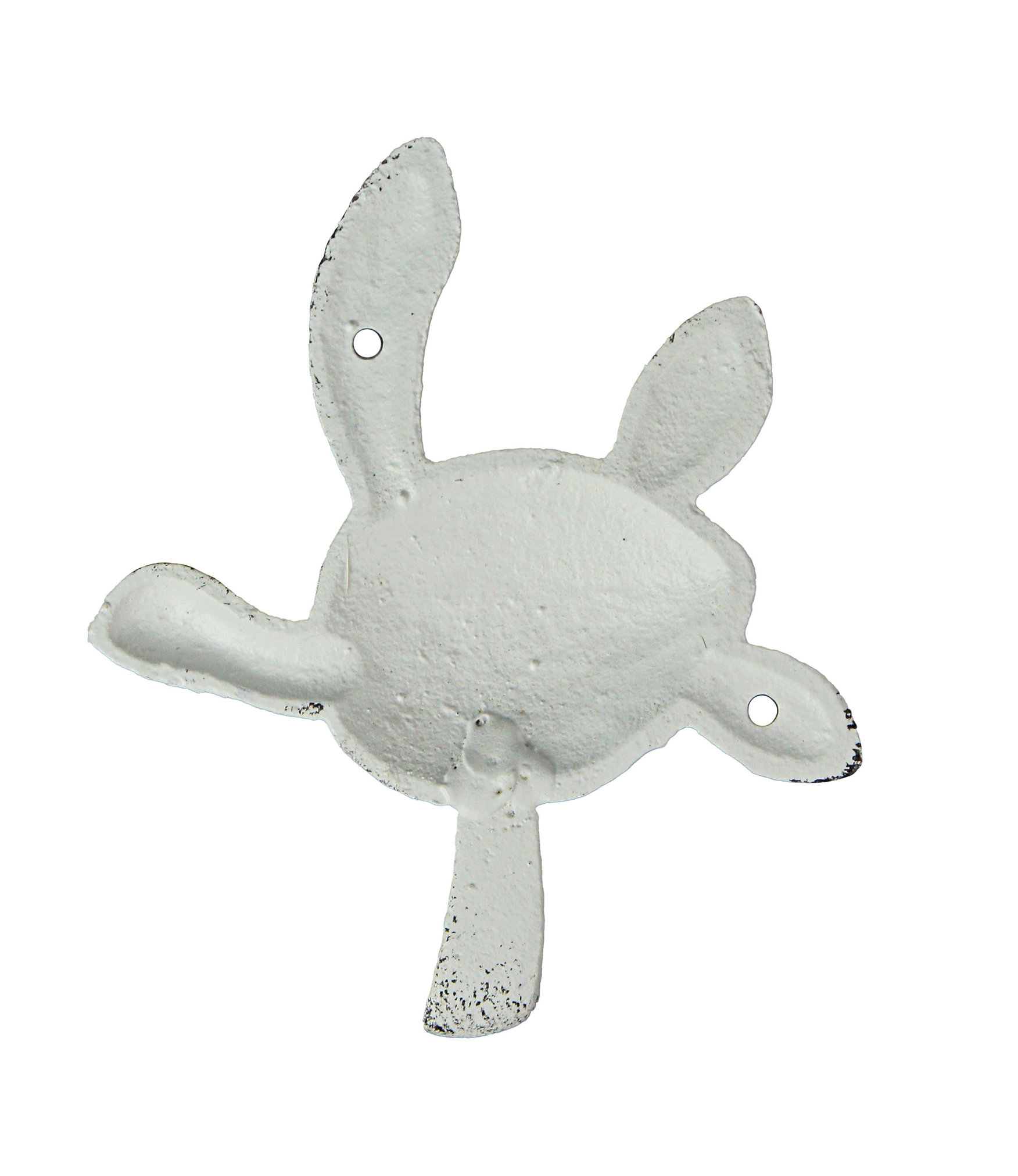 6 Inch Cast Iron Antique White Sea Turtle Wall Hook Towel Hanger Hat ...
