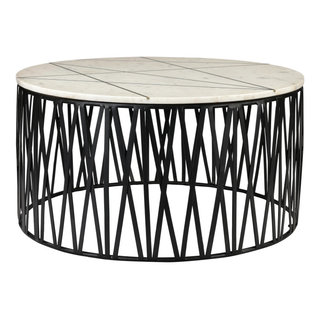 Art Deco Calcutta Coffee Table - White - Industrial - Coffee Tables ...
