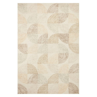 Geometric Hand-Tufted Wool Milo Area Rug, 9'3"x13' - Contemporary ...