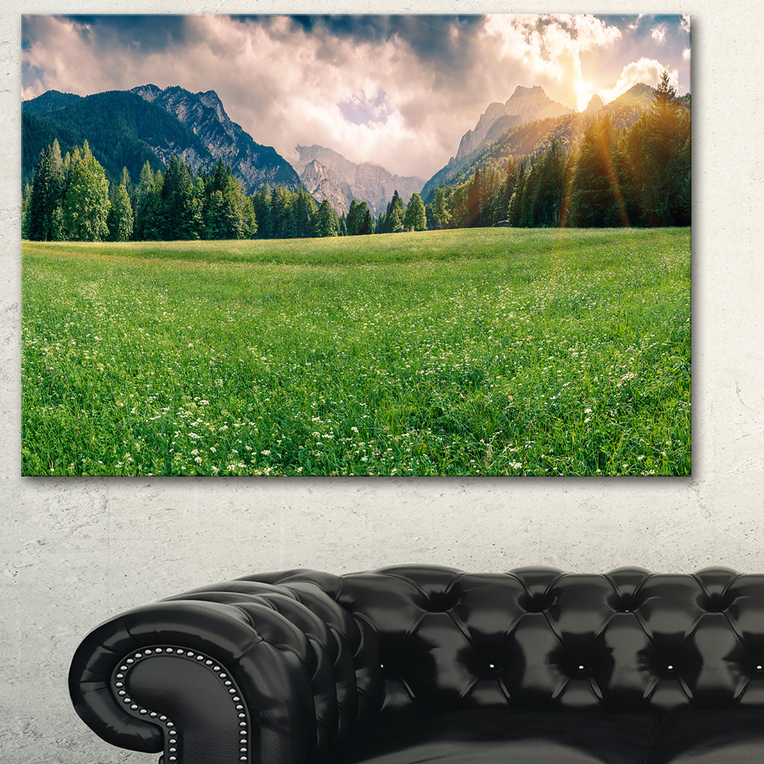 "Triglav Mountain Panorama" Landscape Photo Canvas Print, 40"x20 ...
