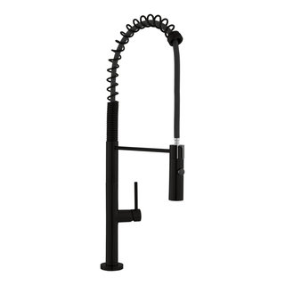 Swiss Madison Chalet Single Handle, Pull-Down Kitchen Faucet in Matte ...
