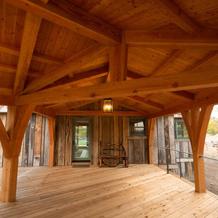 75 Beautiful Rustic Red Porch Pictures & Ideas | Houzz