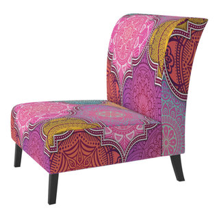 Multicolor Ethnic Patchwork Chair - Contemporary - Armchairs And Accent ...