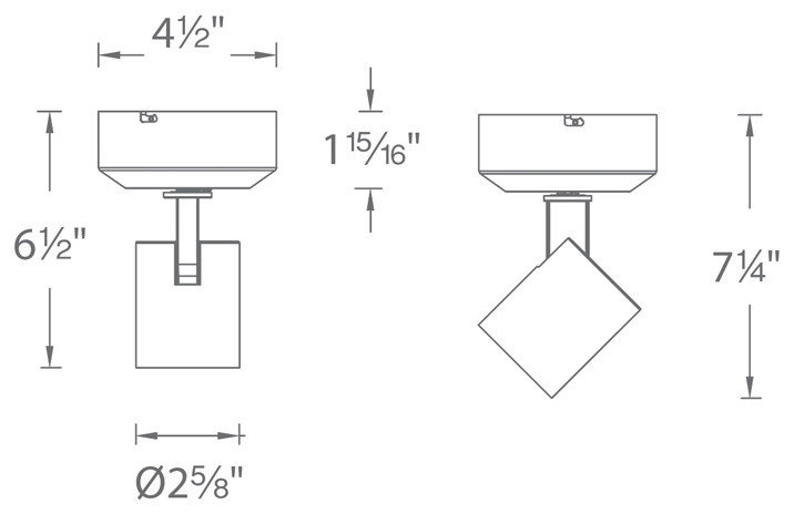 Lucio LED 10W Monopoint 2700K Narrow Beam, Black - Transitional - Flush ...