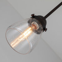 Yellowstone 1-Light Oil Rubbed Bronze Pendant With Seeded Glass Shade ...