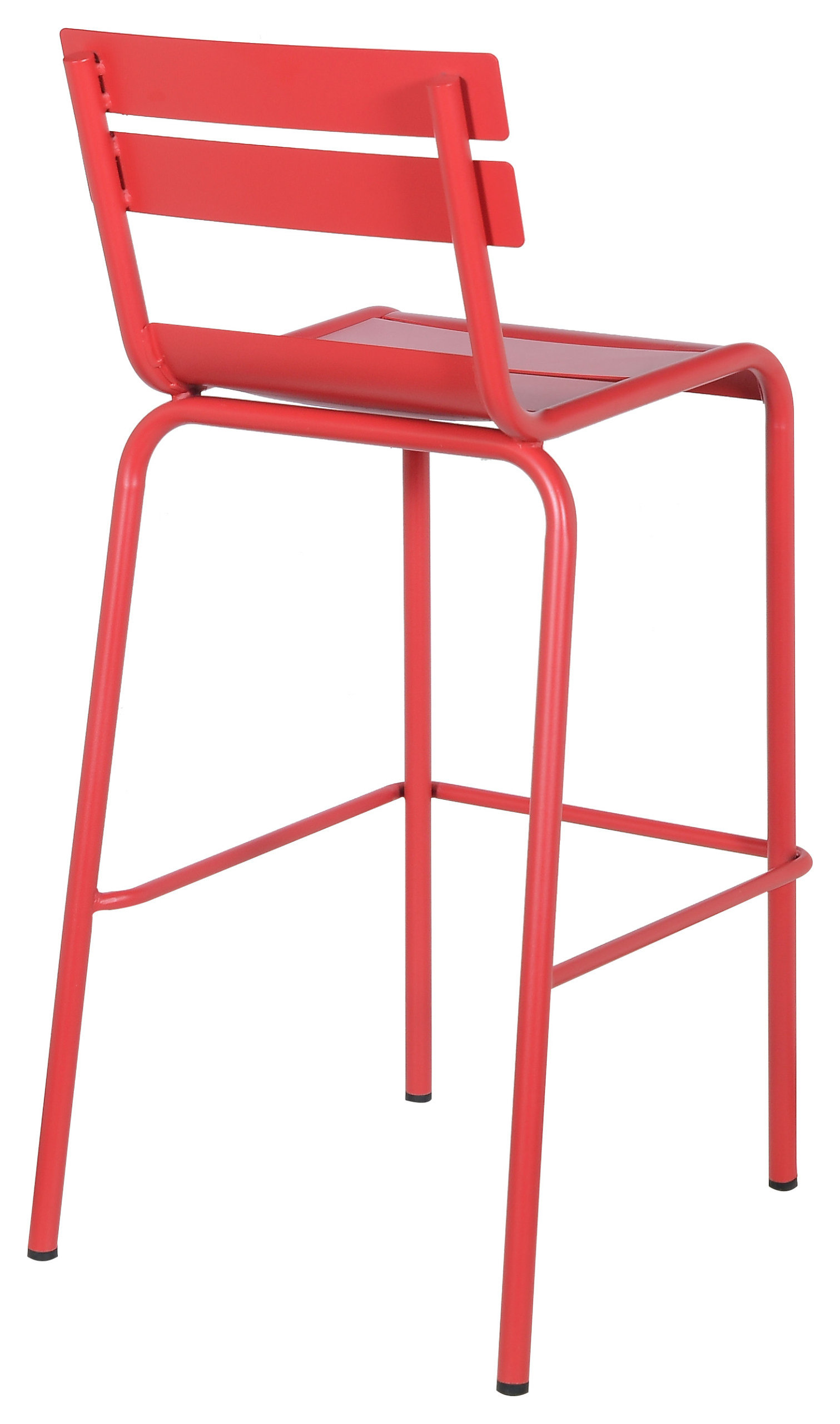 Dana Stackable Outdoor Patio Barstool, Frosted Red, Set of 4 ...