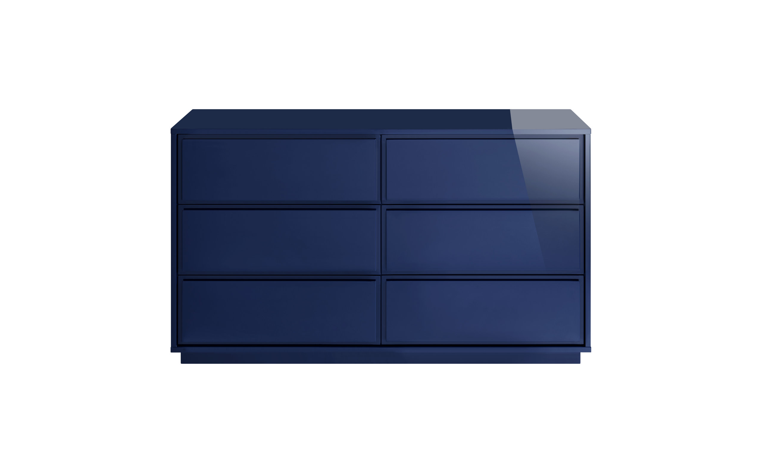 Tresero Sideboard, High Gloss Deep Blue - Contemporary - Buffets And ...