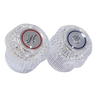 Acrylic Handle With Buttons Chrome Faucet - Contemporary - Bathroom ...