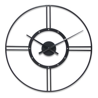 Astro Wall Clock, 24" - Industrial - Wall Clocks - by Infinity Instruments, Ltd. | Houzz