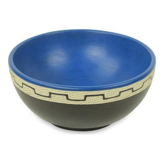 NOVICA Asanka Black And Wood Centerpiece - Contemporary - Decorative ...